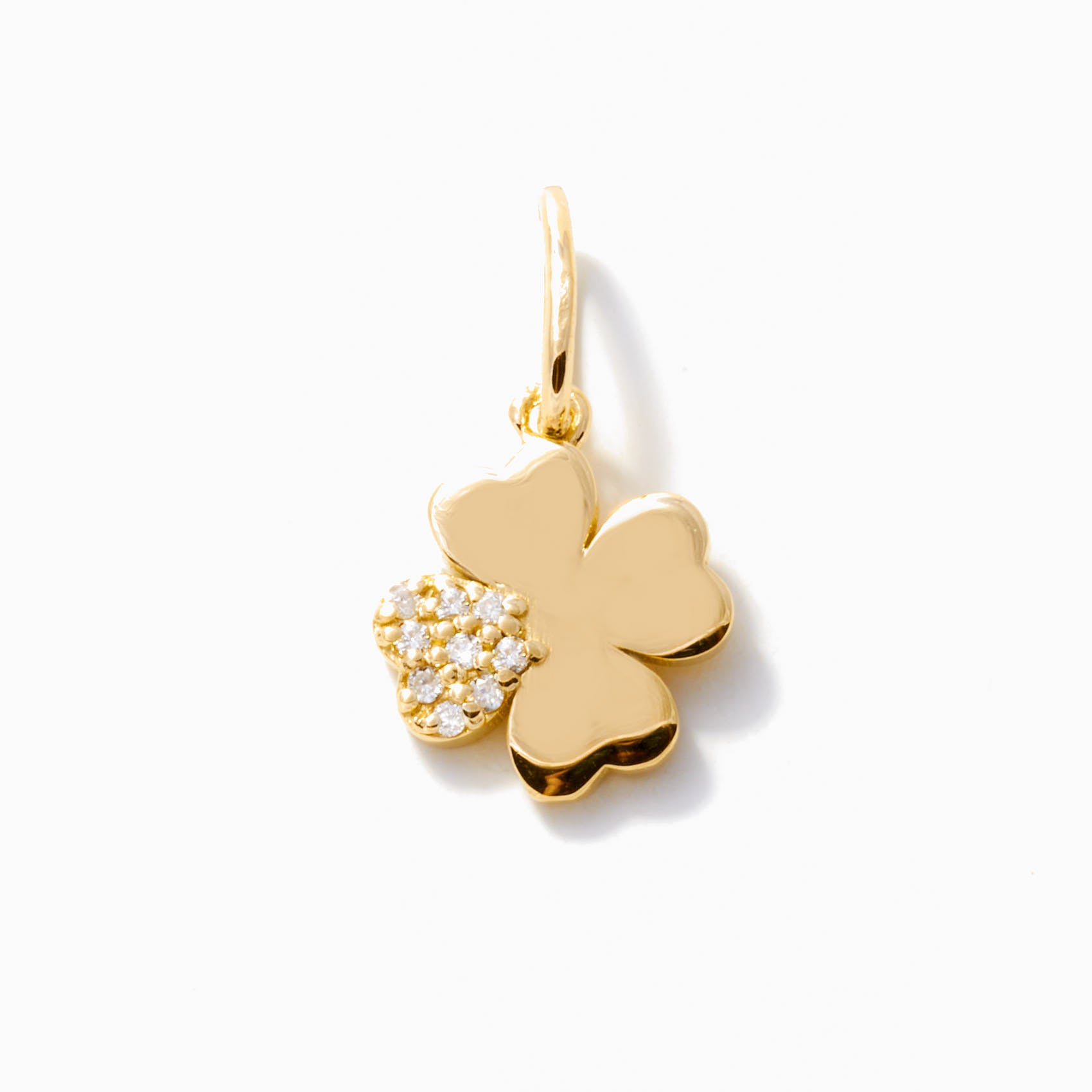 Dainty Clover Charm in 14K Solid Gold, Women by GELIN – Gelin Diamond