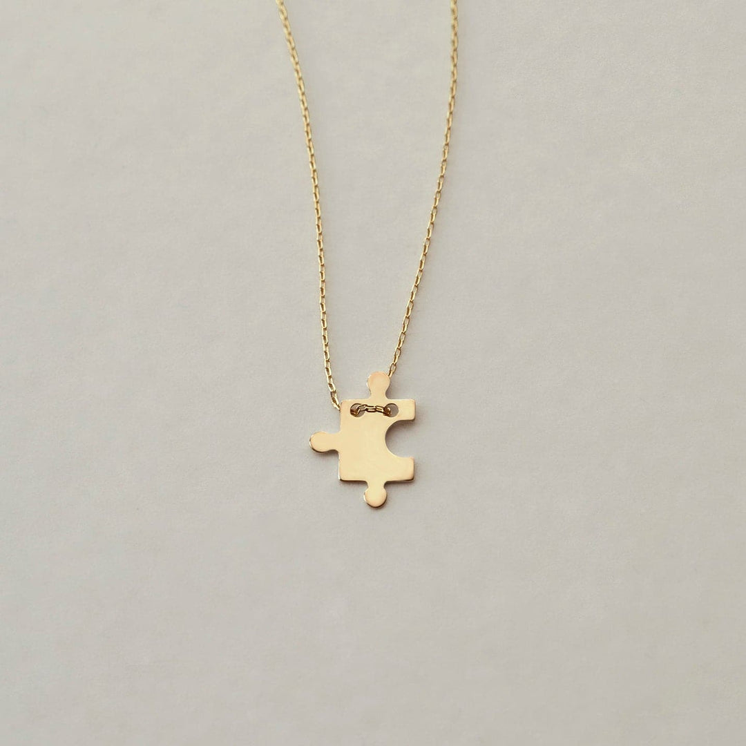 Gelin Puzzle Piece Pendant Necklace in 14K Gold – Gelin Diamond