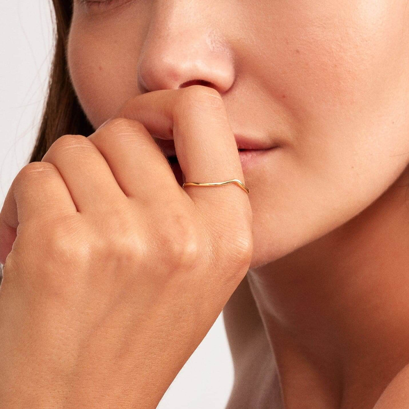 Gelin Chevron Stackable Ring in 14K Solid Gold – Gelin Diamond