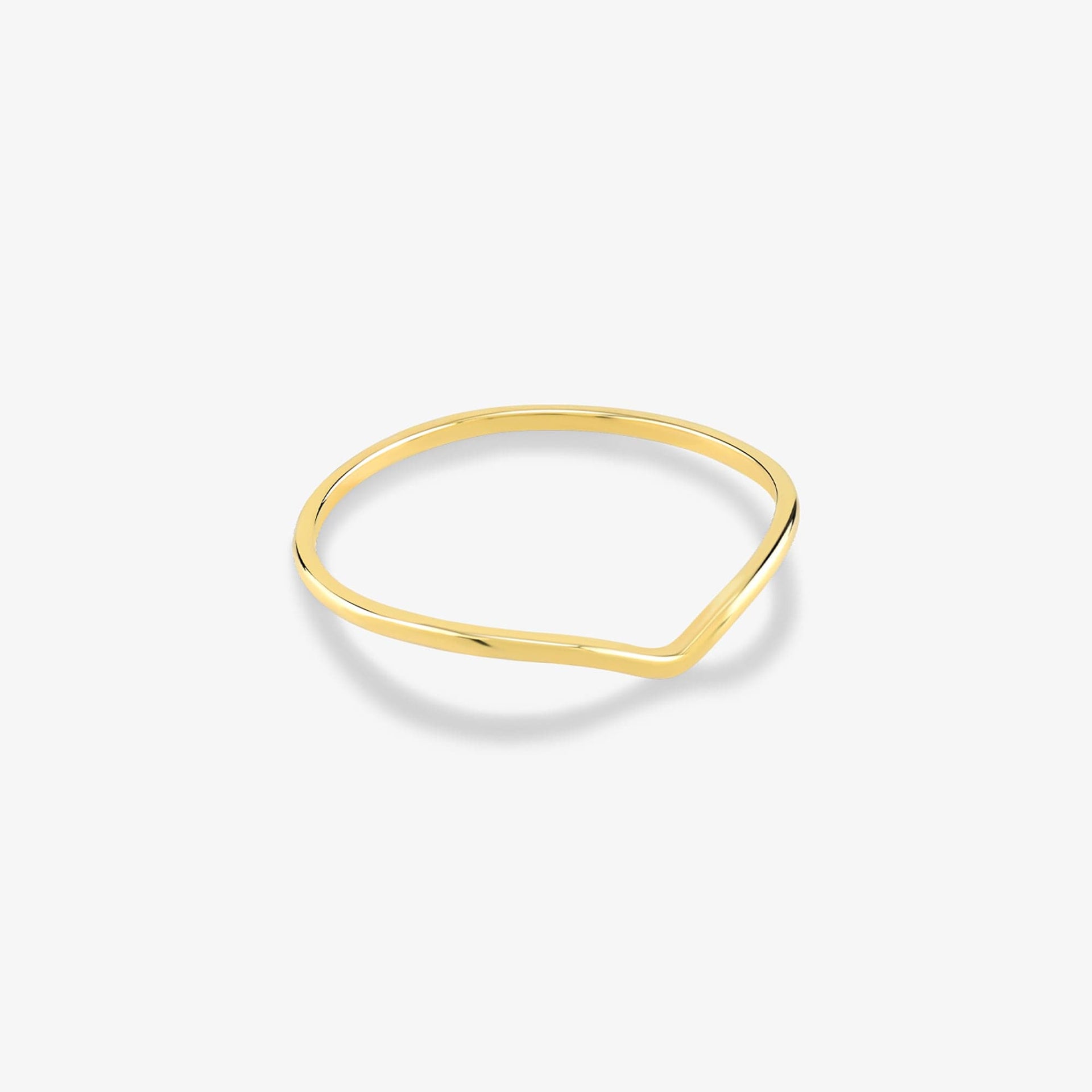 Gelin Chevron Stackable Ring in 14K Solid Gold – Gelin Diamond
