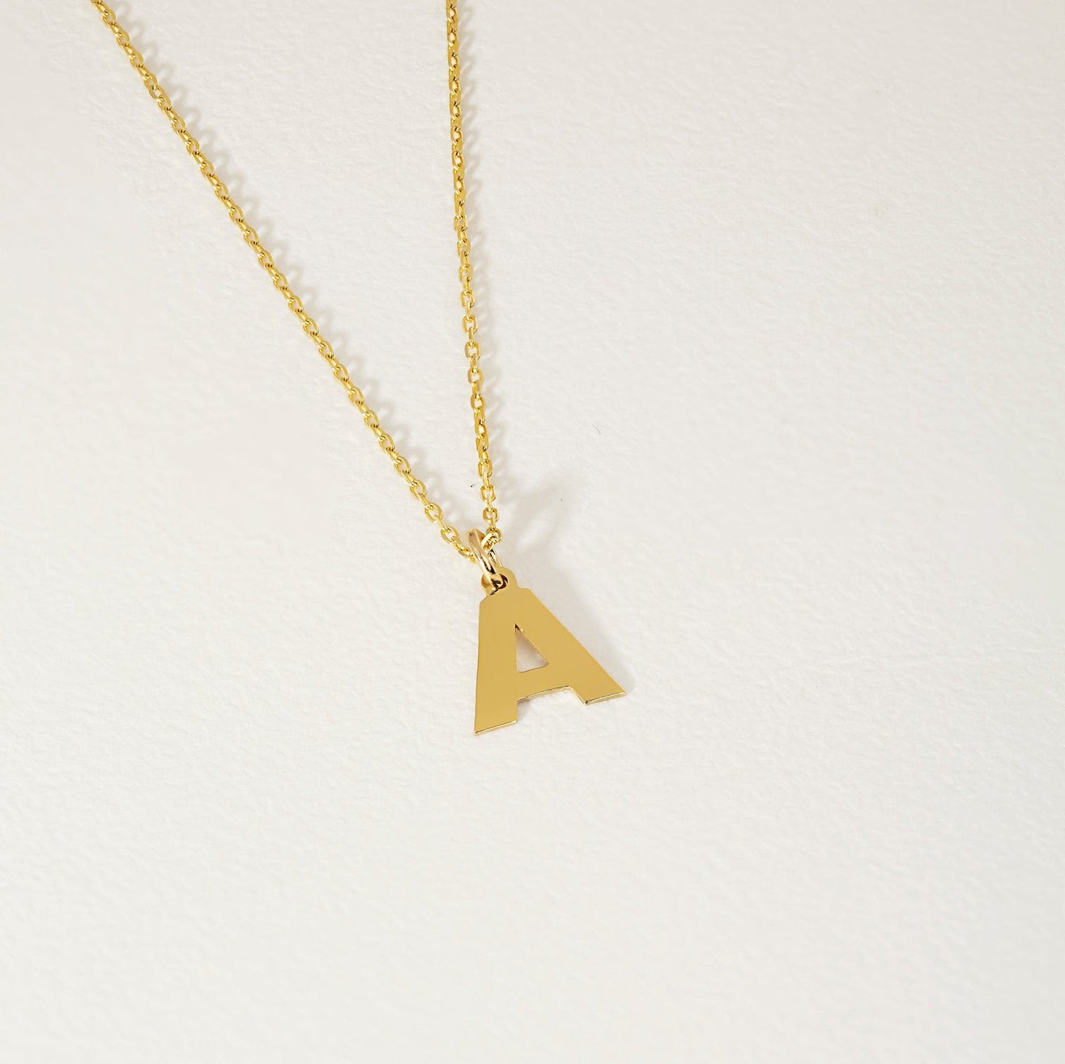 Gelin Personalized Classic Script Letter Necklace in 14K Gold – Gelin ...