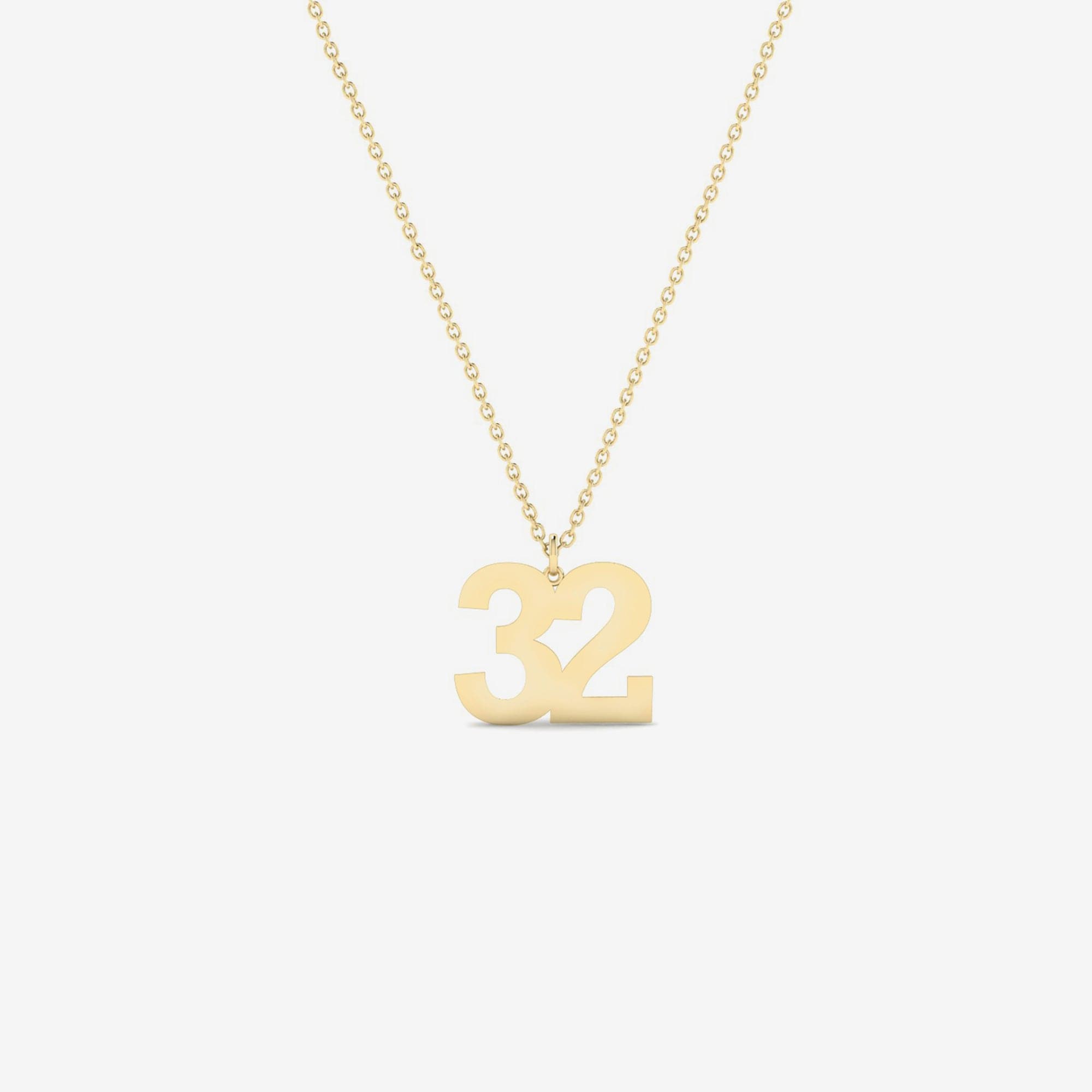 Personalized Number, Year, Date Necklace in 14K Gold, Women by GELIN ...