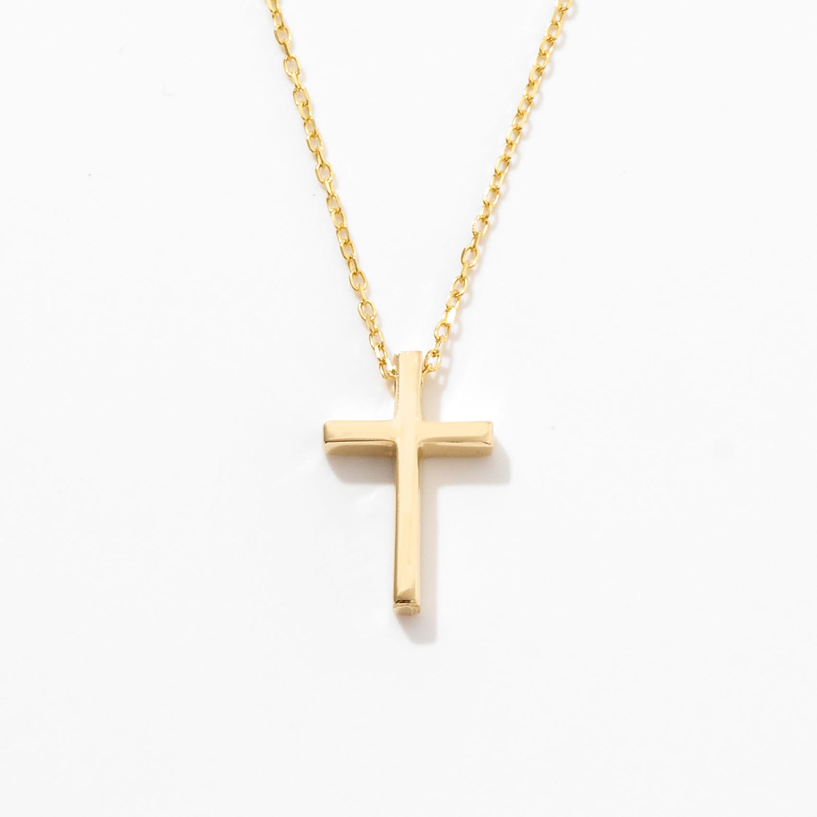 Dainty Cross Necklace in 14k Solid Gold, Women by GELIN – Gelin Diamond
